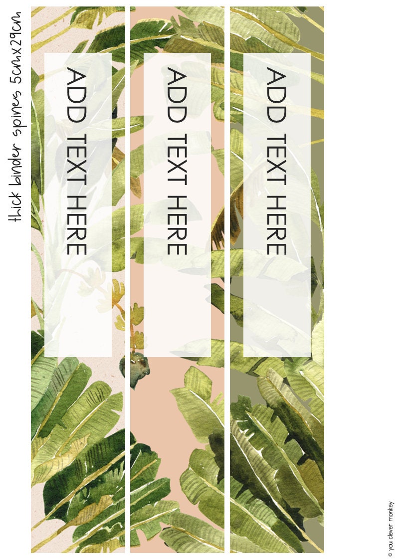 WILD TROPICS Binders Book Covers Pack Name | Etsy