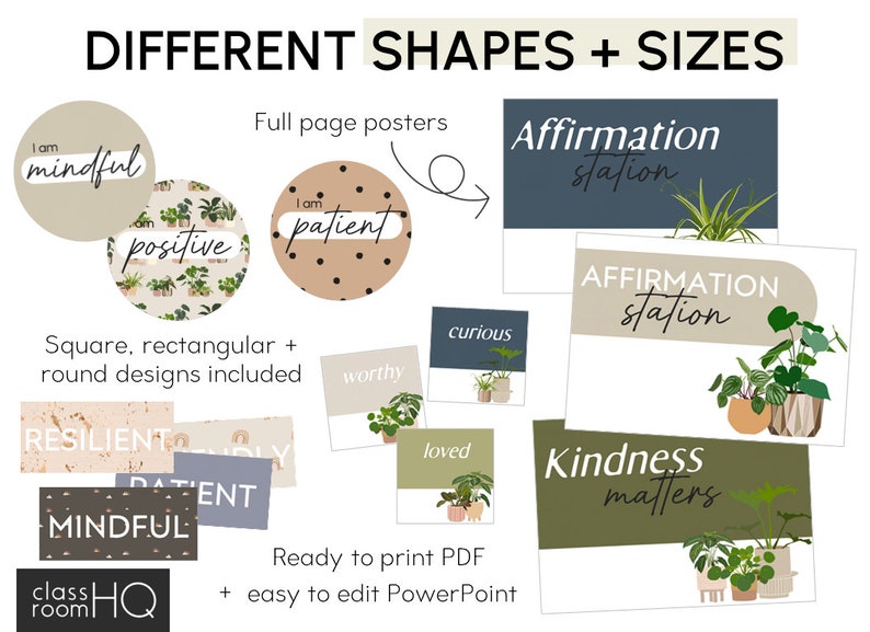 PLANT LIFE Affirmation Station Pack | Leafy Potted Indoor Plant ...