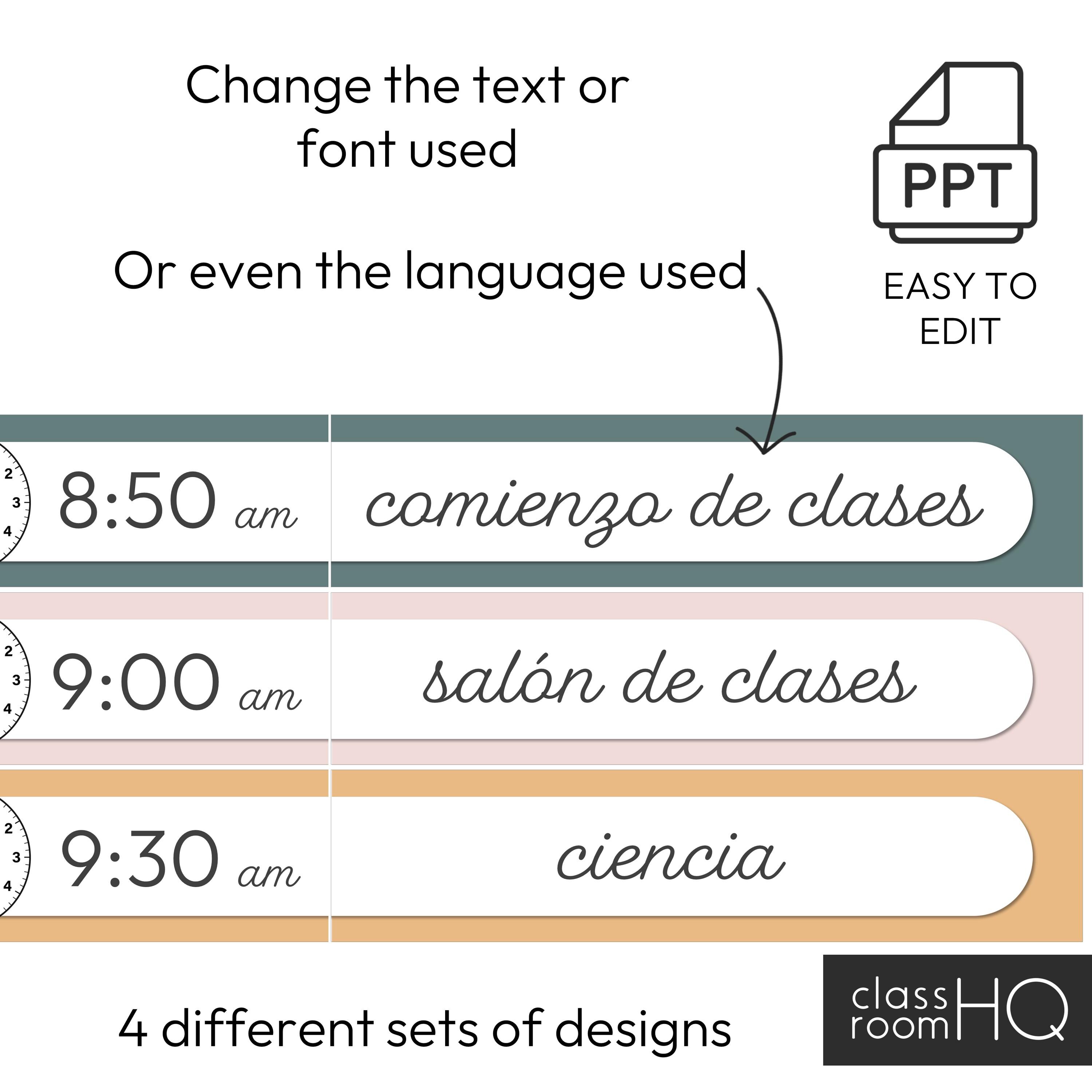 Editable Visual Schedule for Class, Daily Schedule Cards, Classroom ...