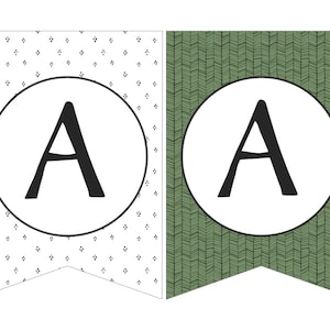 Botanical Greenery Theme Classroom Decor Class Bulletin Board Bunting ...