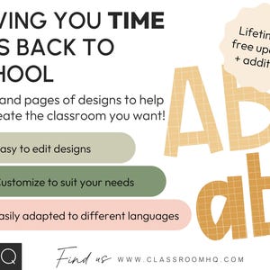 Calm Retro Daisy Editable Bulletin Board Lettering Pack HAZY DAISY ...