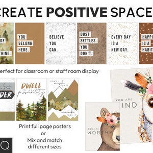 Woodland Forest Theme Classroom Decor Inspirational Classroom Posters ...