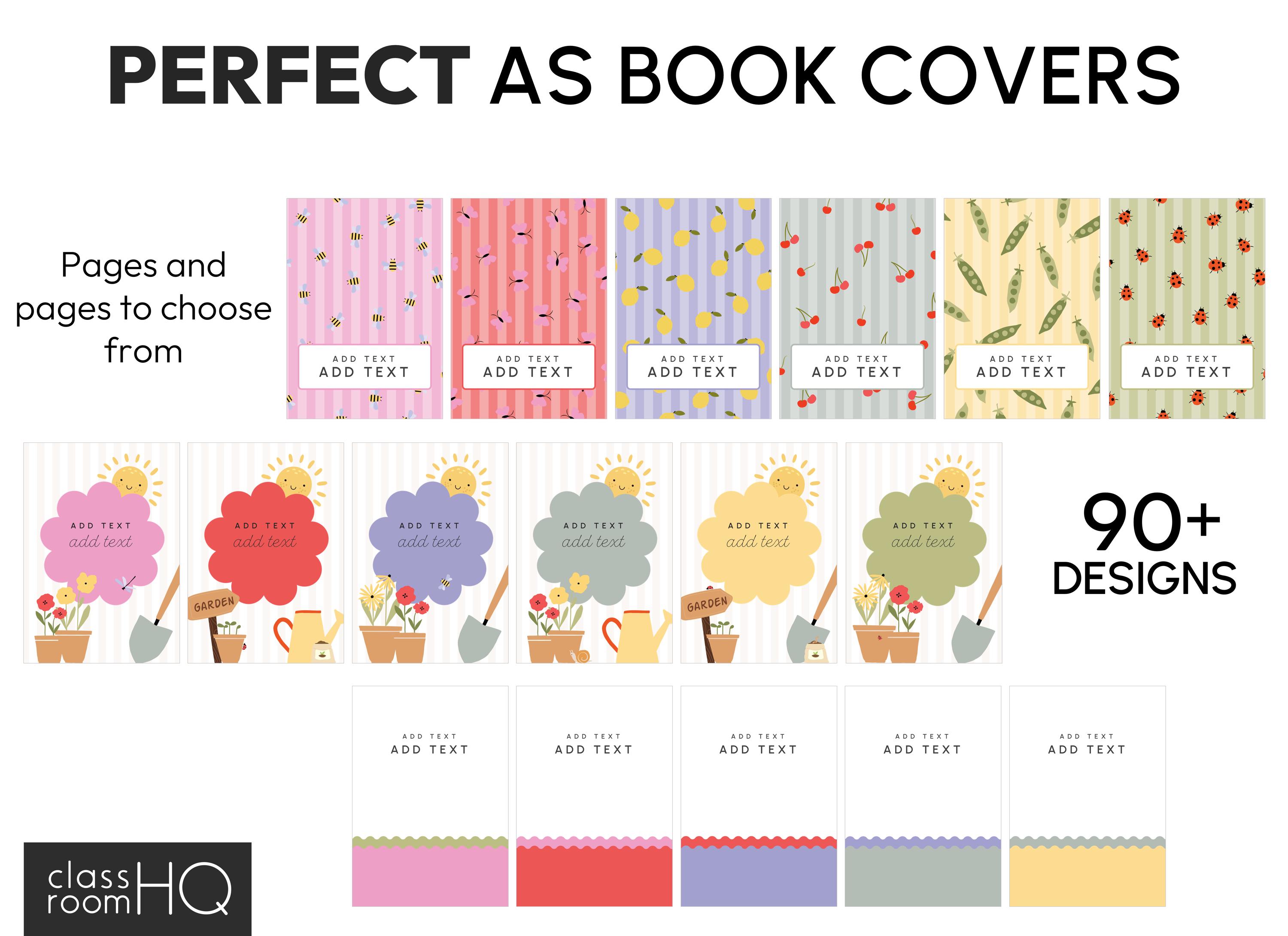 Editable Binder Covers & Student Book Covers | SPRING GARDEN Classroom ...