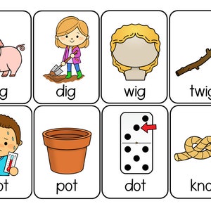 Rhyming Word SNAP Card Game - Etsy