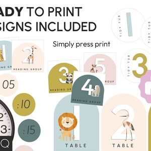 Zoo Animal Theme Classroom Decor Class Labels + Signs Pack | ZOO TALES ...