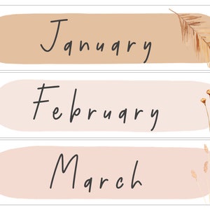 Calm Classroom Decor Neutral Class Theme Large Classroom Calendar ...