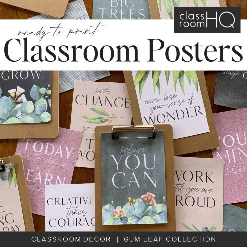 GUM LEAF Classroom Labels Signs Pack Eucalyptus Class - Etsy Canada