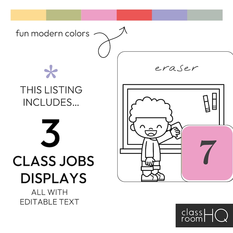 Editable Classroom Jobs Display | SPRING GARDEN Classroom Decor ...