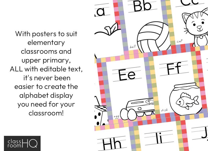 Editable Alphabet Posters | SPRING GARDEN Classroom Decor | Modern ...