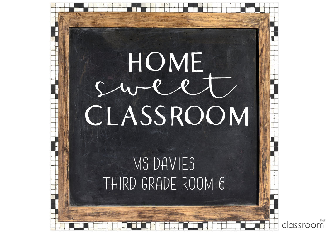 Editable Classroom Door Display & Banner | Neutral Botanical Classroom ...