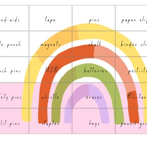 Pastel Modern Rainbow Classroom Decor Editable Teacher Toolbox Labels ...