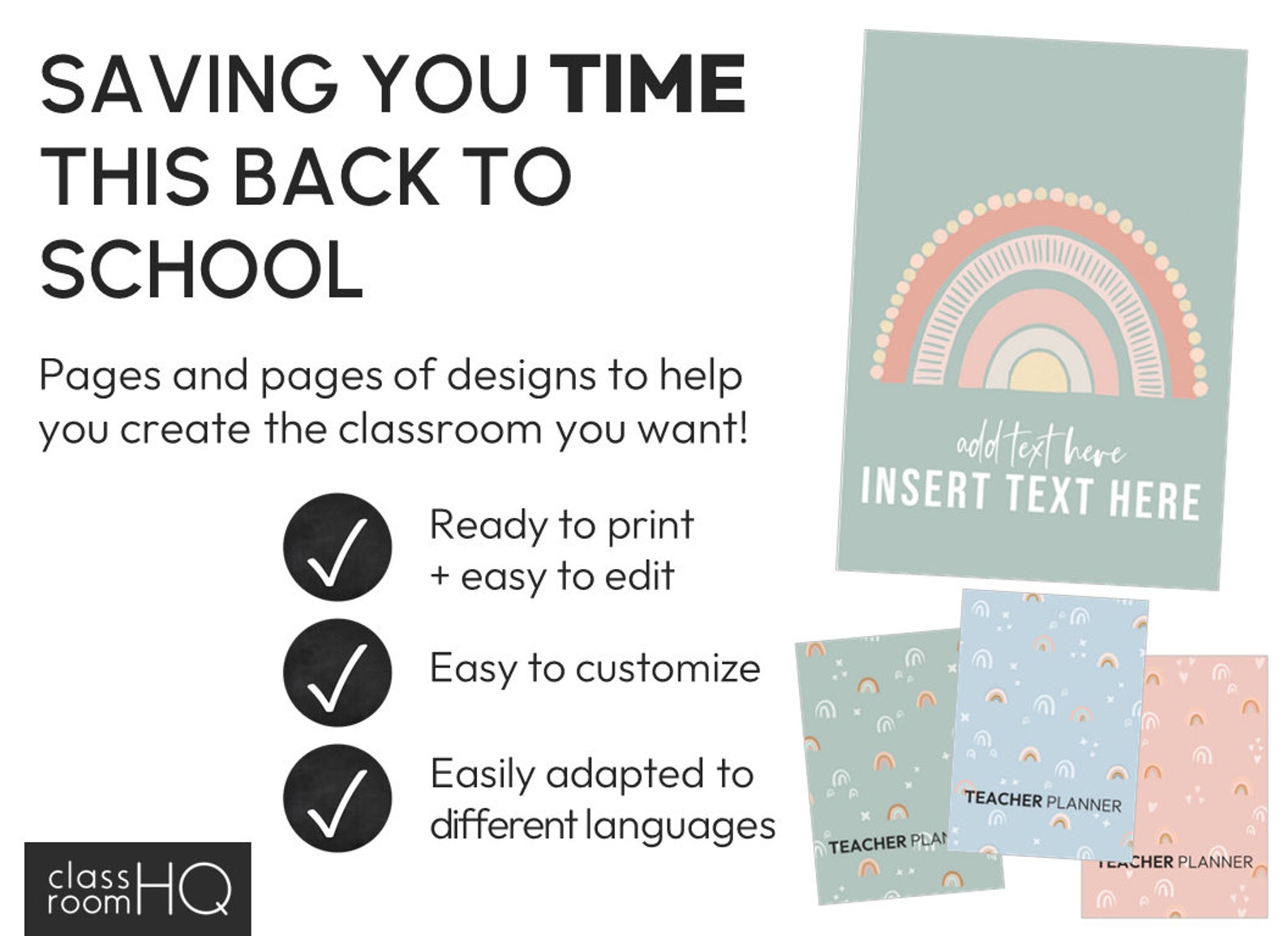 Modern BOHO RAINBOW Binders Book Covers Pack - Etsy