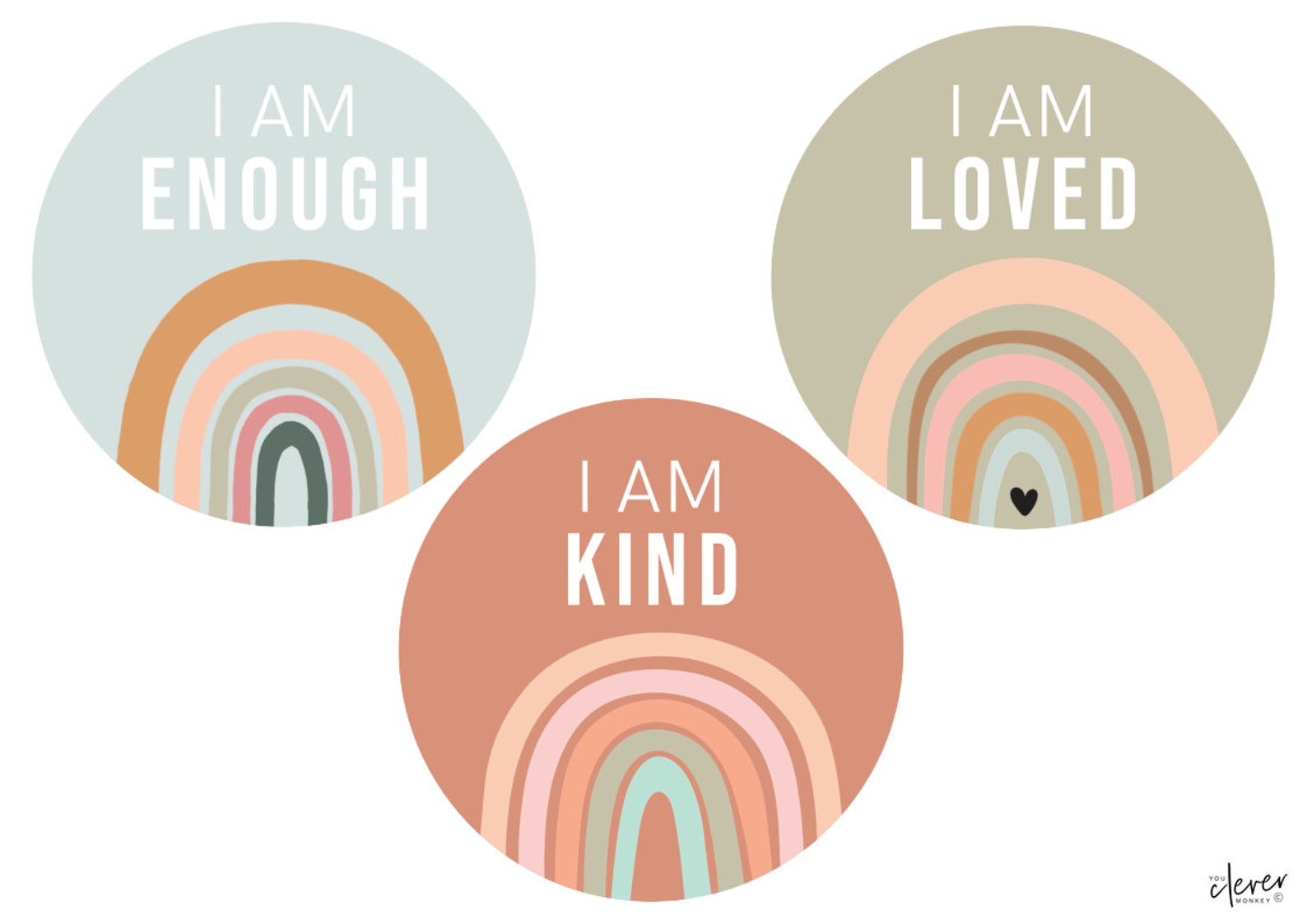 BOHO RAINBOW Affirmation Station Pack - Etsy Canada