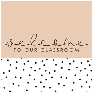 Modern Neutral Calm Class Theme Editable Class Door Decor and Bulletin ...