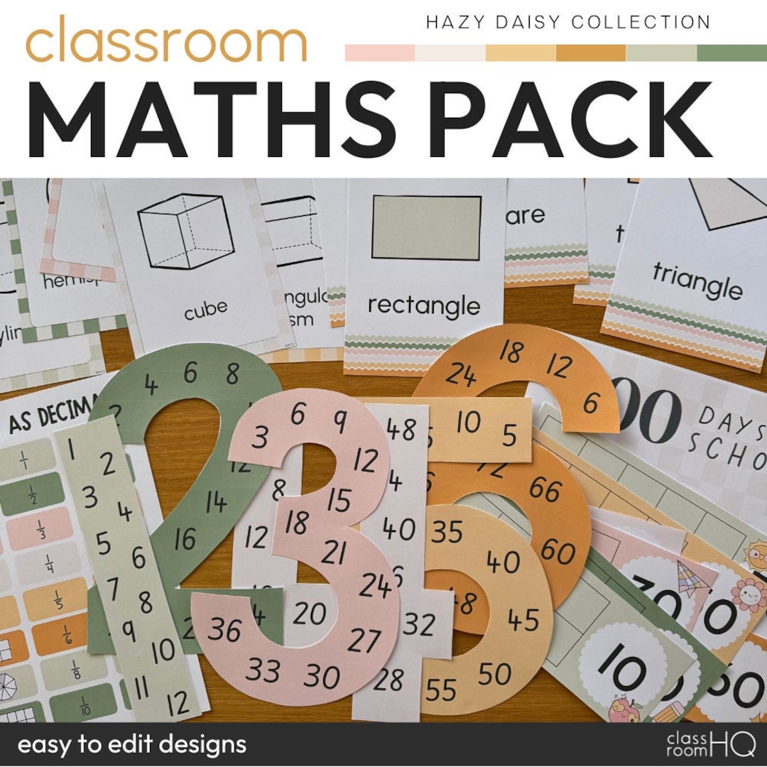 HAZY DAISY Math Display Pack - Etsy