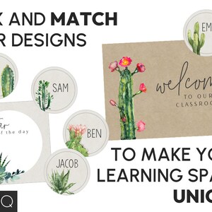 Cactus Classroom Theme Calm Classroom Decor Editable Classroom Labels ...