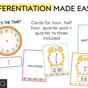 Telling Time Activity - Hour, Half Hour, Quarter Past + Quarter to Time ...