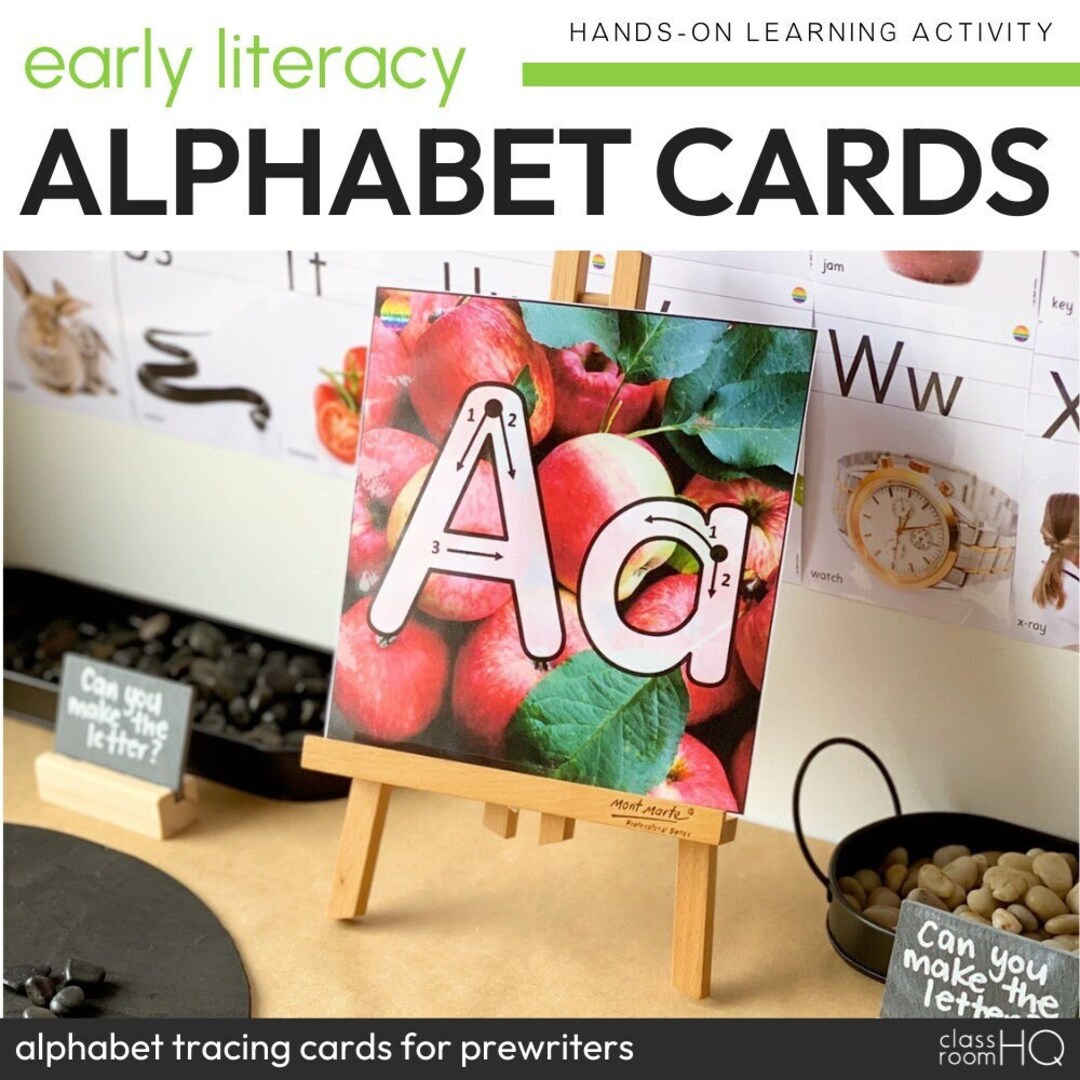 Beginning Sound Alphabet Letter Tracing Mats With Real Photos - Etsy