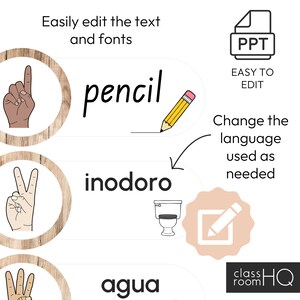 Vintage Southwestern Rustic Boho Classroom Decor Hand Signal Signs ...