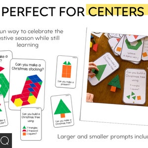 Christmas STEM Pattern Block Challenge Cards - Etsy UK