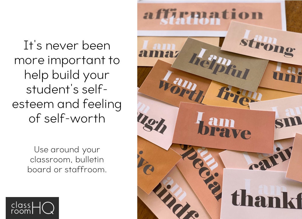 Editable Affirmation Station Classroom Display | BOHO SUMMER Classroom ...