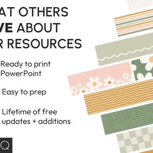 Calm Retro Daisy Editable Bulletin Board Borders HAZY DAISY Classroom ...