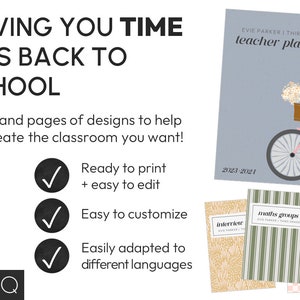 Vintage Cozy Natural Theme Classroom Decor Editable Binder Covers ...