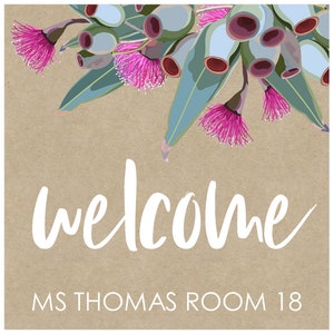 Australian Eucalyptus Classroom Theme Editable Class Door Decor ...