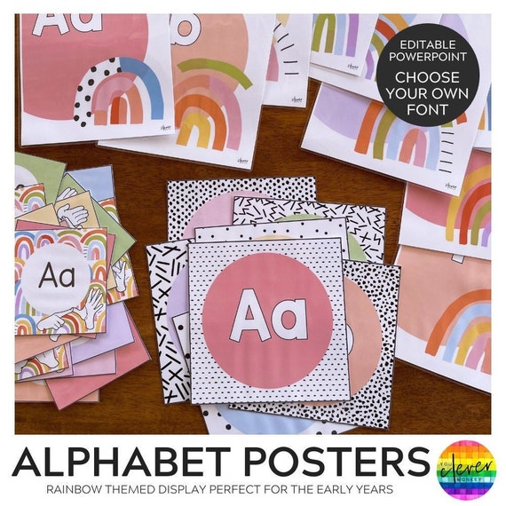 OVER THE RAINBOW Alphabet Posters - Etsy