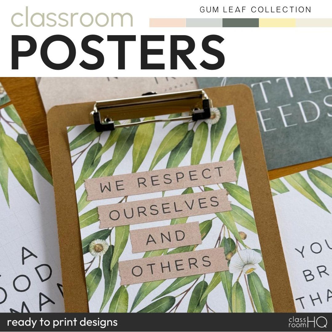 Australian Eucalyptus Inspirational Growth Mindset Wall Posters for ...