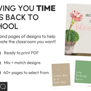 CACTUS Inspirational Growth Mindset Classroom Posters - Etsy