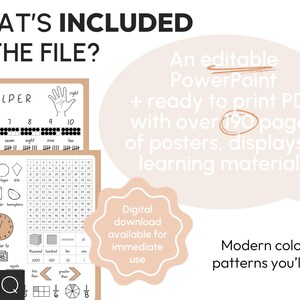 Vintage Rustic Boho Editable Math Posters & Display Pack Western Theme ...