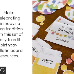 Watercolor Rainbow Theme Class Birthday Display | WATERCOLOR PAINT ...