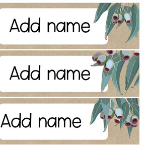 AUSSIE FLORA Editable Desk Plates | Eucalyptus Classroom Decor - Etsy ...