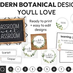 Rustic Farmhouse Classroom Decor Botanical Greenery Theme BUNDLE ...