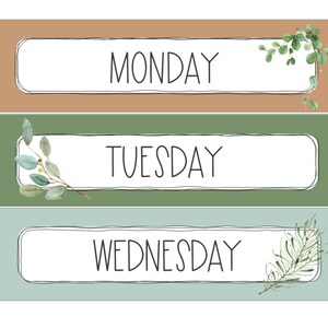 Botanical Greenery Theme Classroom Decor Editable Teacher Trolley 10 ...