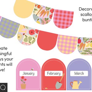 SPRING GARDEN Theme Class Birthday Bulletin Board: Pastel Classroom ...