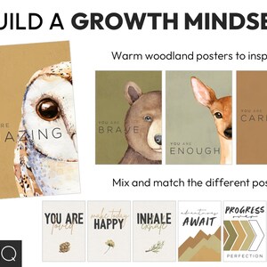 Woodland Forest Theme Classroom Decor Inspirational Classroom Posters ...