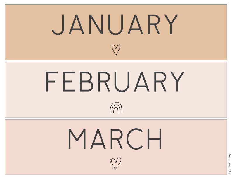Calm Classroom Decor Neutral Class Theme Large Classroom Calendar ...