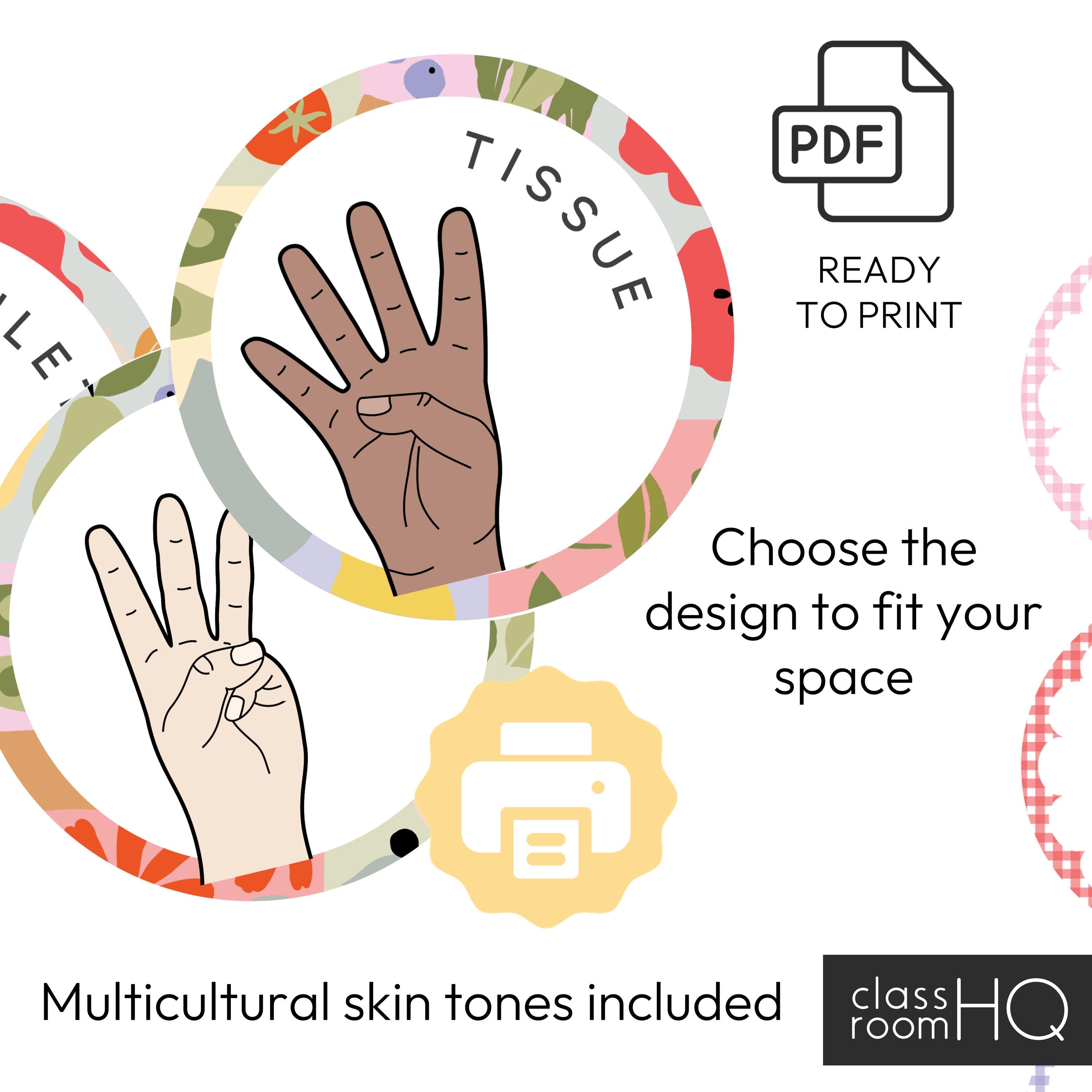 Editable Hand Signals for Classroom Management | SPRING GARDEN ...