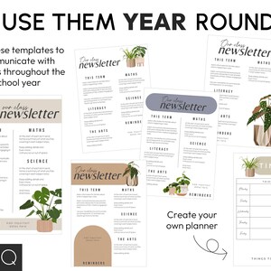 PLANT LIFE Meet the Teacher + Class Newsletter Templates | Leafy Potted ...