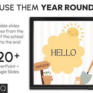 Editable Daily Slides Classroom Digital Templates | SPRING GARDEN ...