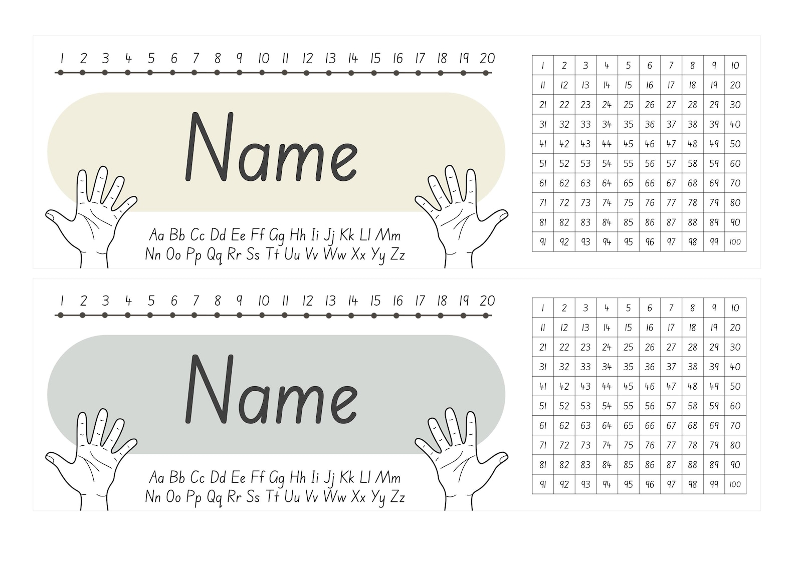 Eucalyptus Australian Theme Editable Student Desk Plate Labels GUM LEAF ...