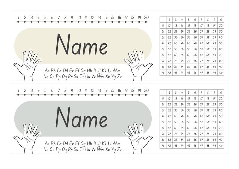 Eucalyptus Australian Theme Editable Student Desk Plate Labels GUM LEAF ...