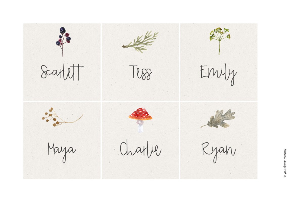 Woodland Forest INTO THE WOODS Classroom Labels Signs Pack | Etsy