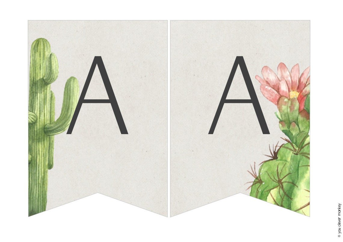 Cactus Classroom Theme Calm Classroom Decor Bulletin Board Bunting Pack ...