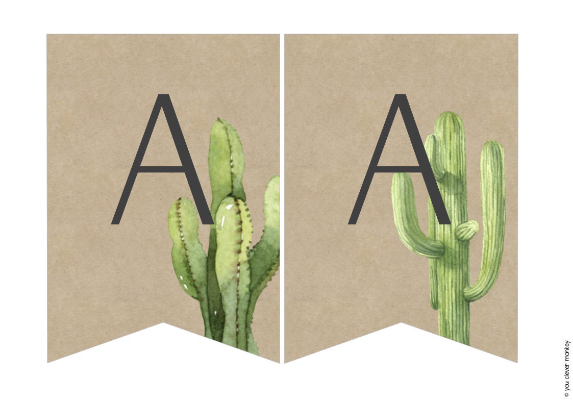 CACTUS Classroom Bunting Pack - Etsy