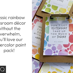 Watercolor Classroom Decor Bundle | Editable Setup + Organization Kit ...