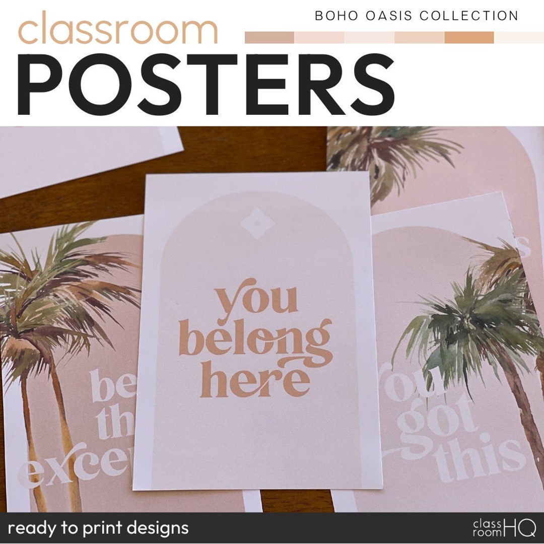 Calm Classroom Decor Neutral Class Theme Inspirational Classroom ...