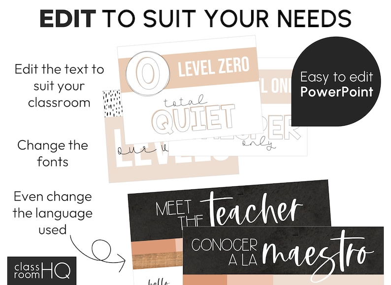 Neutral Classroom Decor BUNDLE | B+W NEUTRALS Collection - Etsy